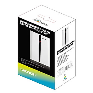 Ivation IVADM45 Powerful Mid-Size Thermo-Electric Intelligent Dehumidifier w/Auto Humidistat - For Small Spaces of Up to 100 Square Feet