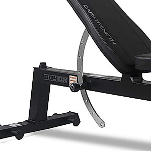 CAP Barbell Deluxe Utility Weight Bench, Full Black, Square Backpad (FM-CS804DX-BK)