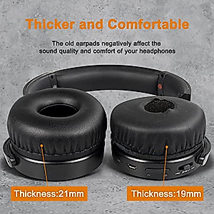 SOULWIT Protein Leather Earpads Replacement for Sony MDR-XB450, XB550, XB650 Headphones, Ear Pads Cushions for MDRXB450, XB450AP, XB550AP, XB650BT Headset