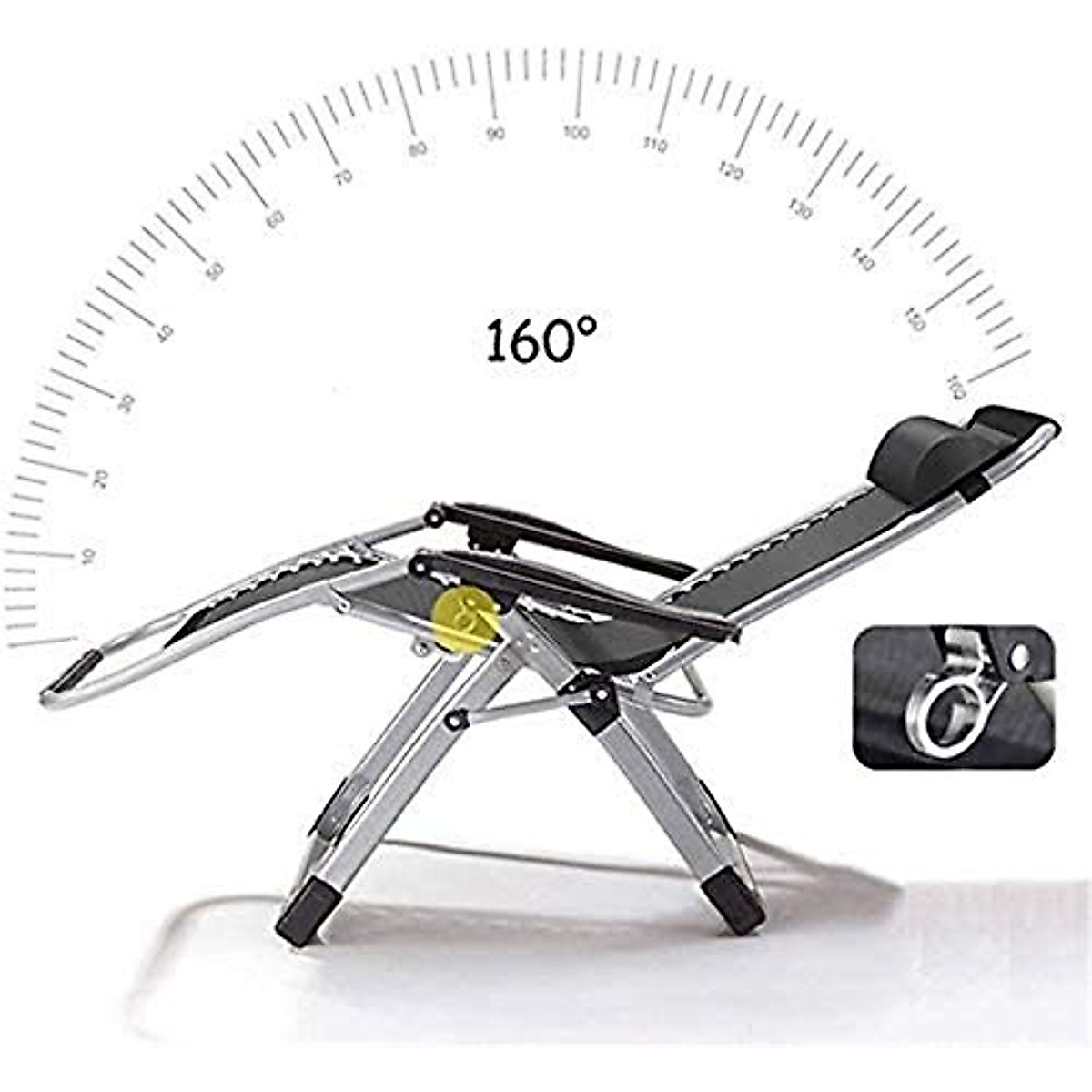 XZGDEN Lightweight Sun Lounger Heavy Duty Zero Gravity Recliner Chair with Cup and Phone Holder, Garden Outdoor Patio Sun Lounger, Folding Reclining Chair Beach Lounger Chair