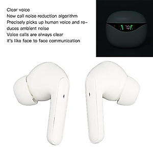 Wireless Earbuds Headphones, Portable Earbuds with LED Power Display, Noise Cancelling HiFi Stereo Wireless Earphones, for Sport, Working