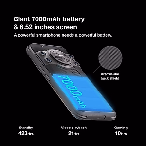 AGM H5 Pro Rugged Smartphone Unlocked, Android 12 Rugged Phone with Triple Camera, MediaTek Helio G85, 109dB Speaker, 8GB RAM 128GB ROM, 7000mAh, Fingerprint Sensor, NFC, 6.52inch Rugged Cell Phone