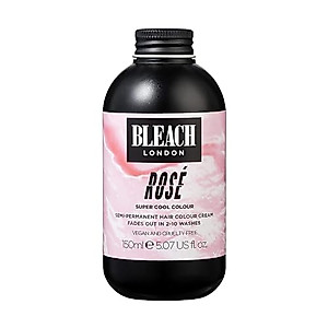 BLEACH LONDON Rose Color - Semi-Permanent Pastel Pink, Temporary Hair Color Cream, Vegan, Cruelty Free, Temporary Hair Color Cream 5.07 fl oz