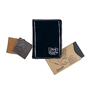 Hide & Drink, Bifold Wallet, Slim Card Holder, Minimalist Traveler Wallet, Vintage Front Pocket Wallet, Full Grain Leather, Handmade, Obsidian