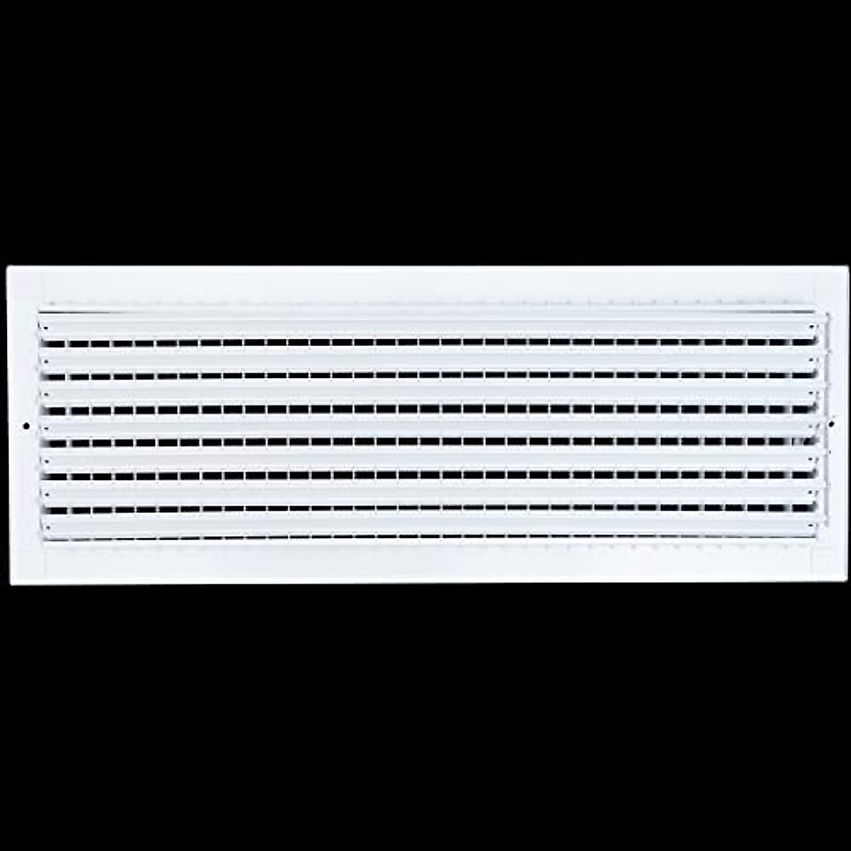 Fits 24" x 8" Duct Opening Steel Adjustable Air Supply Grille by Handua | Register Vent Cover Grill for Sidewall and Ceiling | White | Outer Dimensions: 25.75" X 9.75"