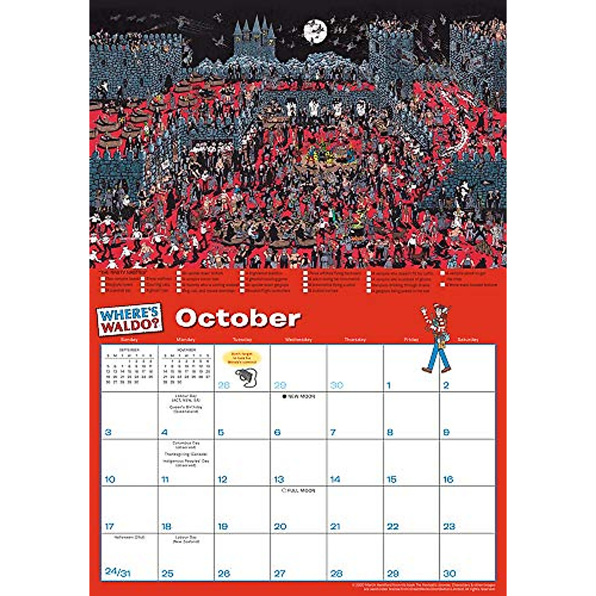 2021 Wheres Waldo 16-Month Wall Calendar