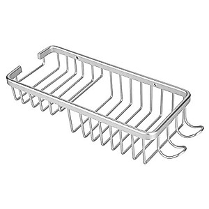 HIUF Shower Tidy Organiser Baskets, Space Saving Easy to Clean Bathroom Storage Shelf Wall Mounted Wall Mounted Storage Shelf Rack for Ornaments for Bathroom