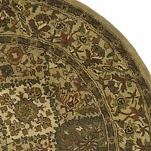 SAFAVIEH Antiquity Collection 6&#039; Round Beige AT57D Handmade Traditional Oriental Premium Wool Area Rug