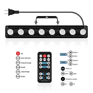 Wall Washer Lights 45W 8 LED RGBW Dimmable Stage Lights DMX Control Dj Lights Stage Lighting - for Indoor Disco Party Church Birthday Bar Wedding