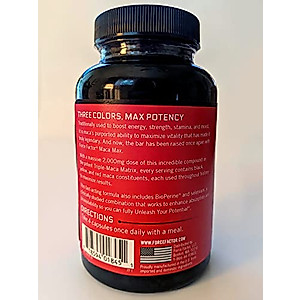Force Factor Maca Max, Maca Root Capsules to Maximize Vitality & Performance, Made with Black Maca, Red Maca, & Yellow Maca Powder, Maca Root Powder, 2000mg, 120 Capsules