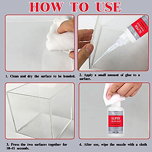 Glass Glue, CA Super Glue for Plastic, Crazy Glue Clear, Instant Strong Glue for Wood, Glass, Ceramic, Metal, Plastic, Rubber, DIY Craft, 20g (1)