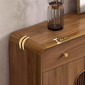 Shoe rack Chinese Style Shoe Cabinet with Wood Frame, Shoe Organizer with Doors and Drawer, Freestanding Shoe Storage Cabinet for Entryway Living Room Shoe Storage Organizer ( Size : 80x35x100cm )