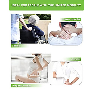 Fanwer 27.5" Back Scrubber for Shower,Back Brush with Long Hnadle for Shower,Shower body Scrubber-Shower Bath Brush for Limited Mobility Men Women