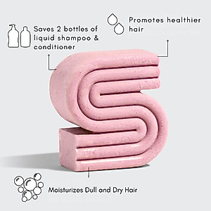 Kitsch Castor Oil Shampoo Bar for Hair Growth | Vegan & All Natural Solid Shampoo | Made in USA | Hydrating & Moisturizing Bar Shampoo for Dull & Dry Hair | Strengthens Hair | Paraben Free, 3.2oz