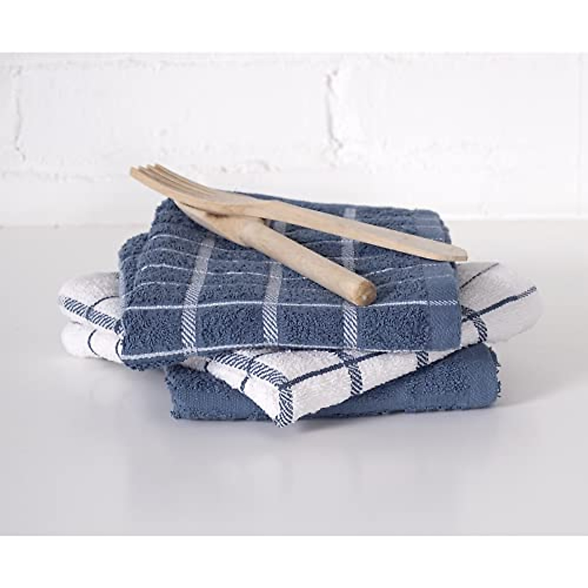 Ritz Premium Kitchen Towel Highly Absorbent, Super Soft, Long-Lasting, 100% Cotton Terry Dish Towels, Hand Towels, Tea Towels, Bar Towels, 3-Pack, 25"x15", Blue