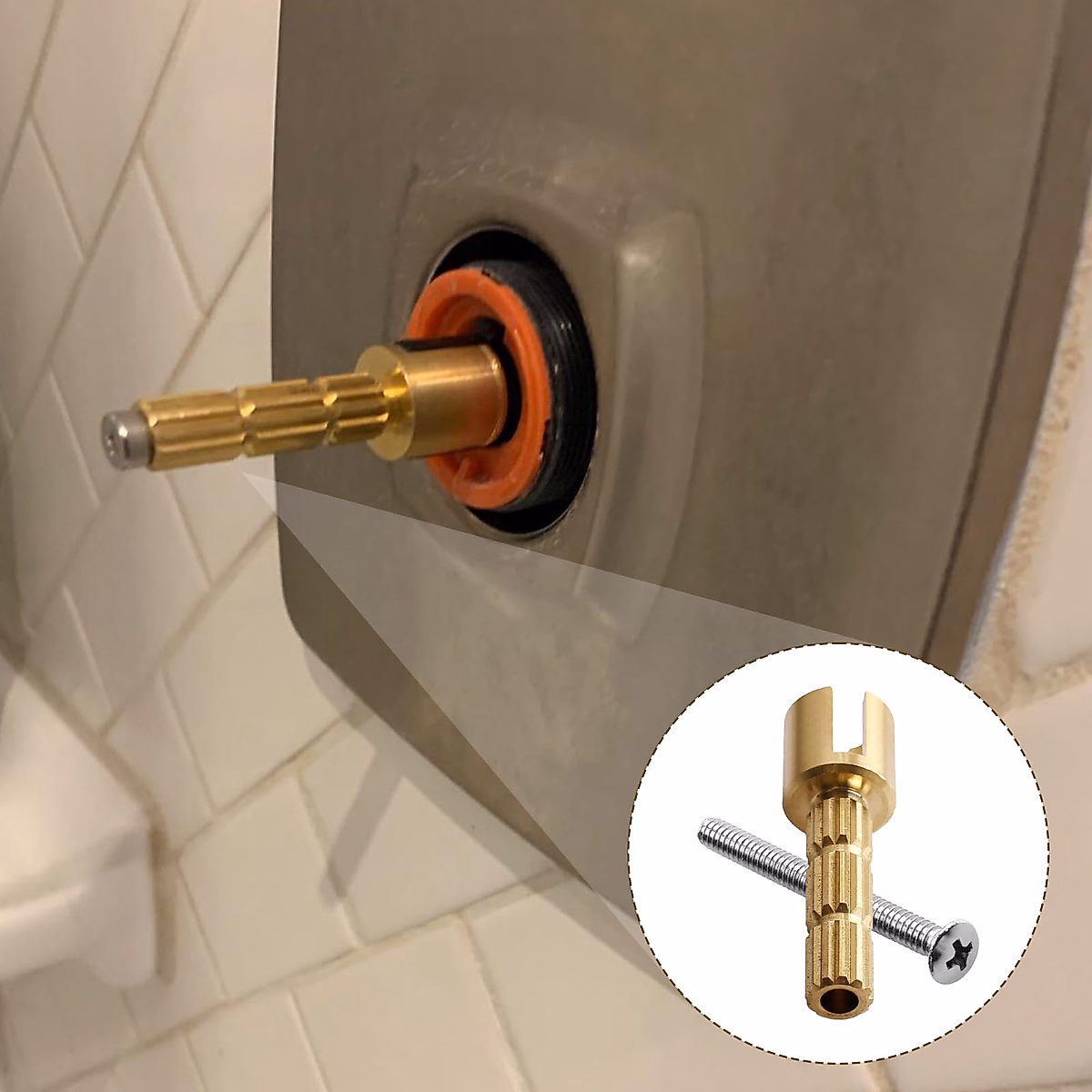 Stem Adapter with Screw 970-0770 for Pfister Shower Cartridge, Handle Parts Compatible for Pfister Securepfit Trims, Shower Handle Stem Extension Tub and Faucet Accessories Valve Extender Trim Repair