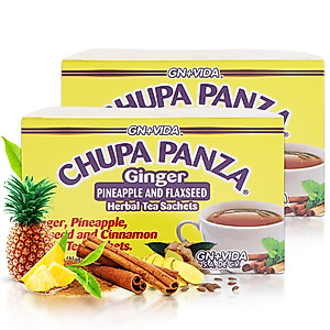 Tea CHUPA Panza, Tea Based ONGINGER Root, PINNEAPPLE, Flaxseed & Cinnamon (30 Tea Bags/0.10 oz Each) - SET OF 2