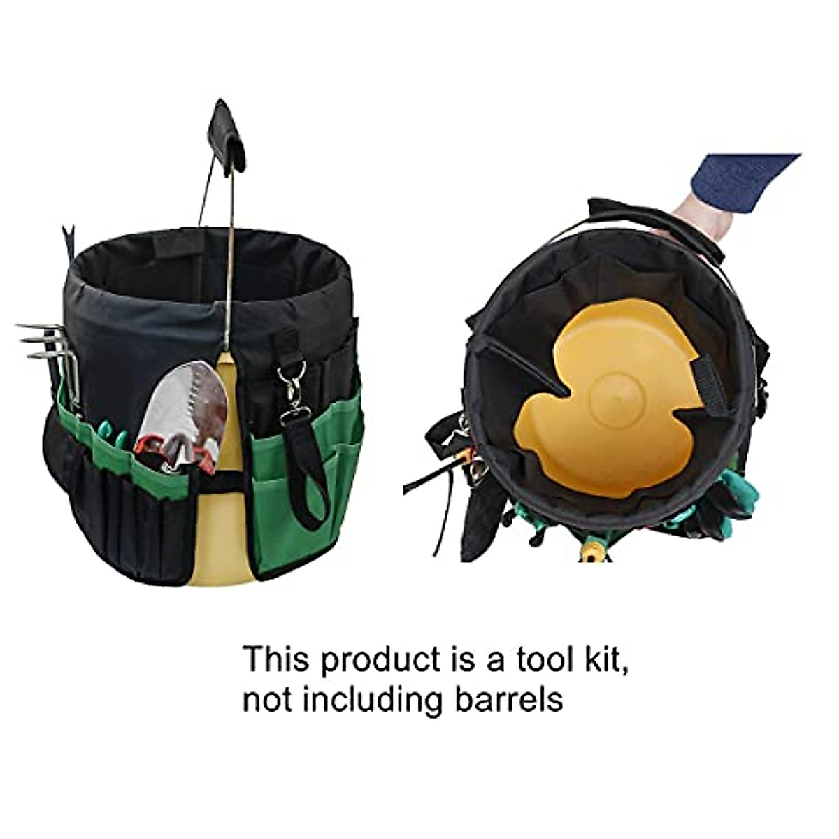 XHSP Gardening Tools Bucket Bag with 42 Pockets-Outdoor Multifunctional Better Sturdy Oxford/Canvas for Women Men