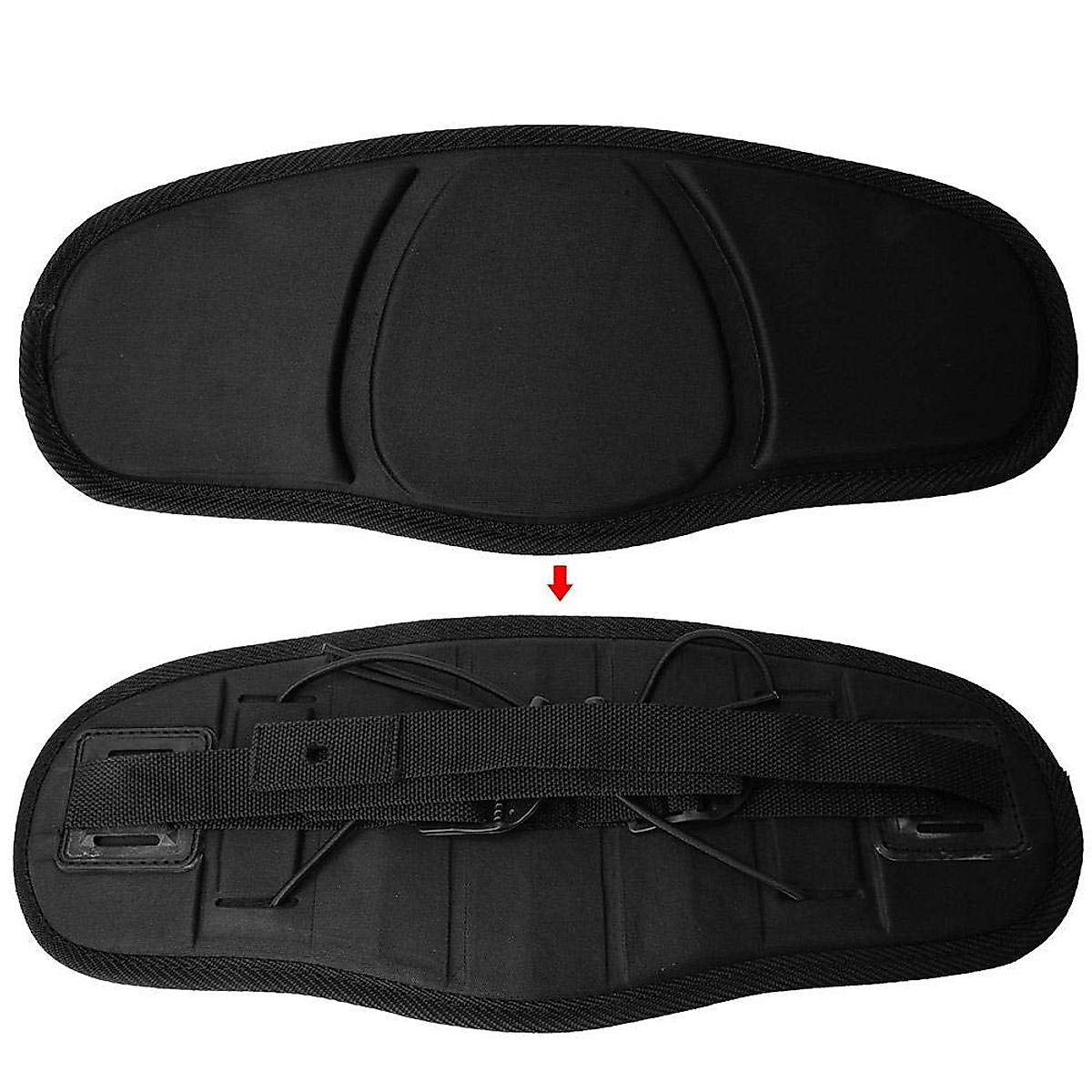 PupilashSeat Backrest- Kayak Backrest Pad Adjustable Kayak Non-Slip Canoe Seat Backrest Comfortable Pad Black