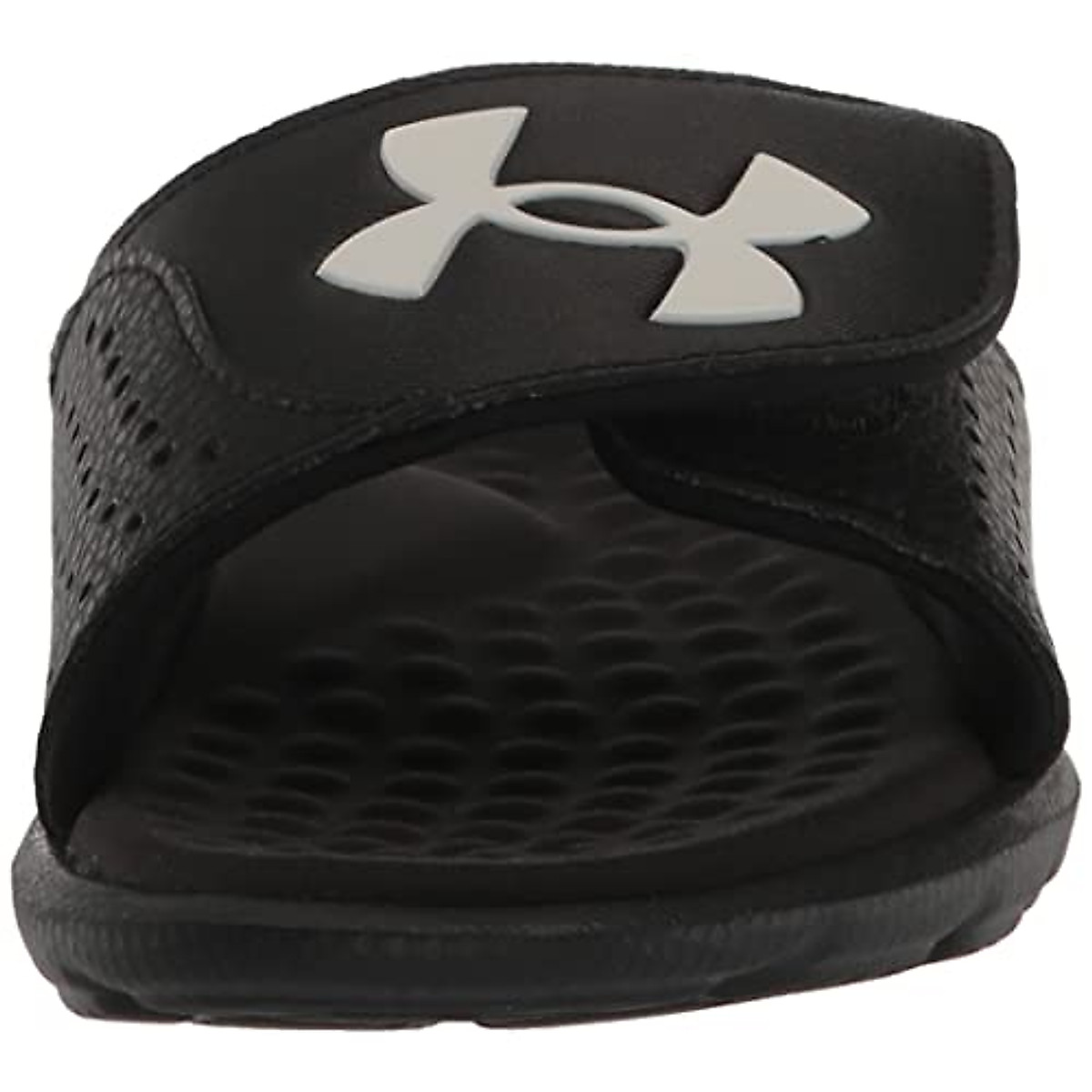Under Armour Boys' Ignite Pro Slide, (001) Black/Black/White, 2, US