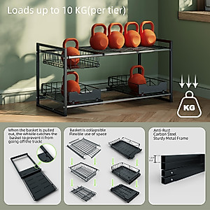 NETEL Under Sink Organizer, Expandable Cabinet Shelf Organizer 2 Tier Under Bathroom Storage Rack with Removable Panels,Multi-Use for Under Kitchen Bathroom Sink Organizers and Storage