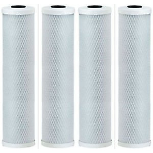 CFS – 4 Pack Carbon Block Water Filter Cartridges Compatible with CB-25-1005 Models – Remove Bad Taste & Odor – Whole House Replacement Water Filter Cartridge, 5 Micron, White