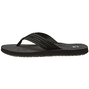 Quiksilver Men's Monkey Wrench 3 Point Sandal, Black/Black/Brown, 9 M US