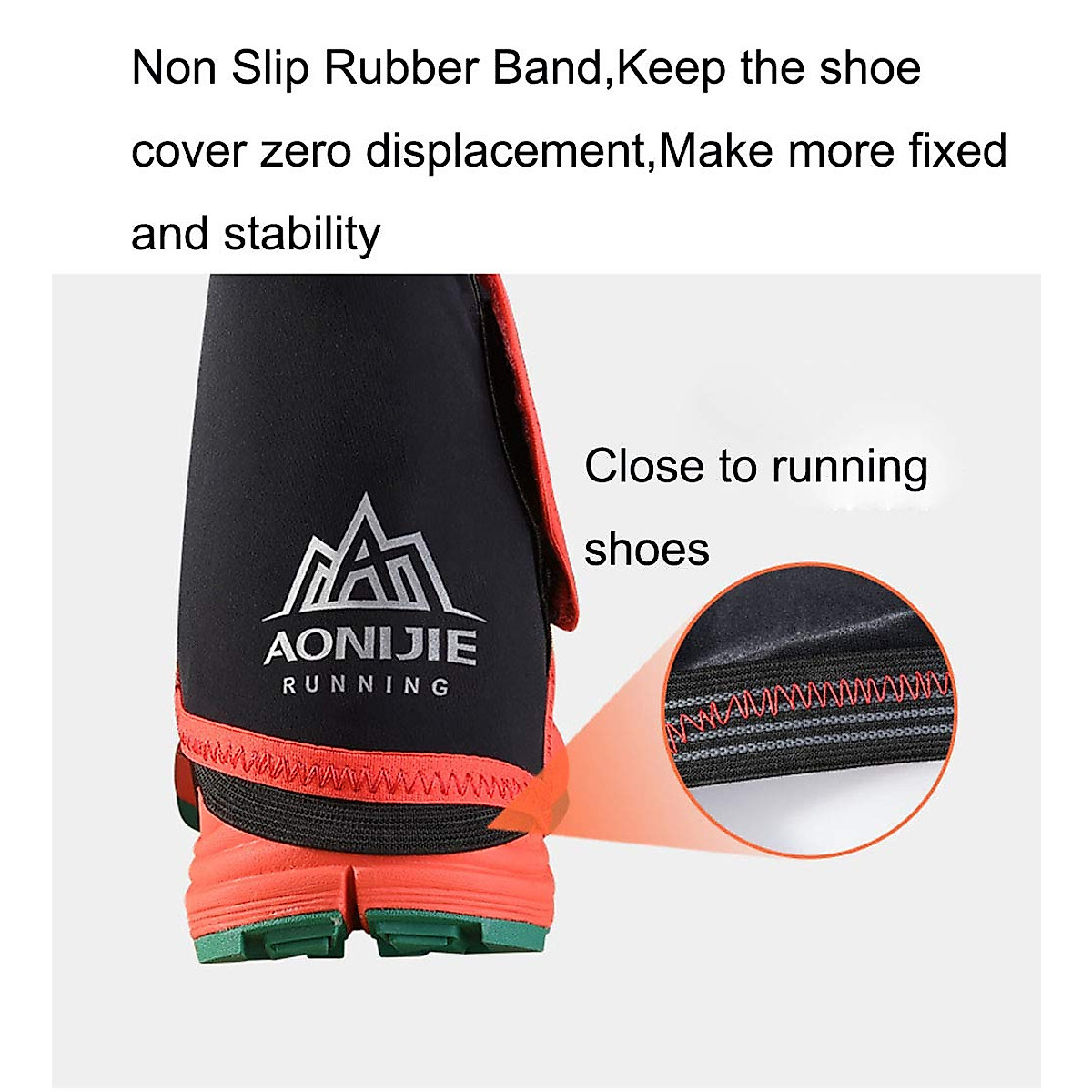 AONIJIE Outdoor Low Ankle Walking Gaiters Lightweight Protective Shoe Covers for Camping Hiking Hunting