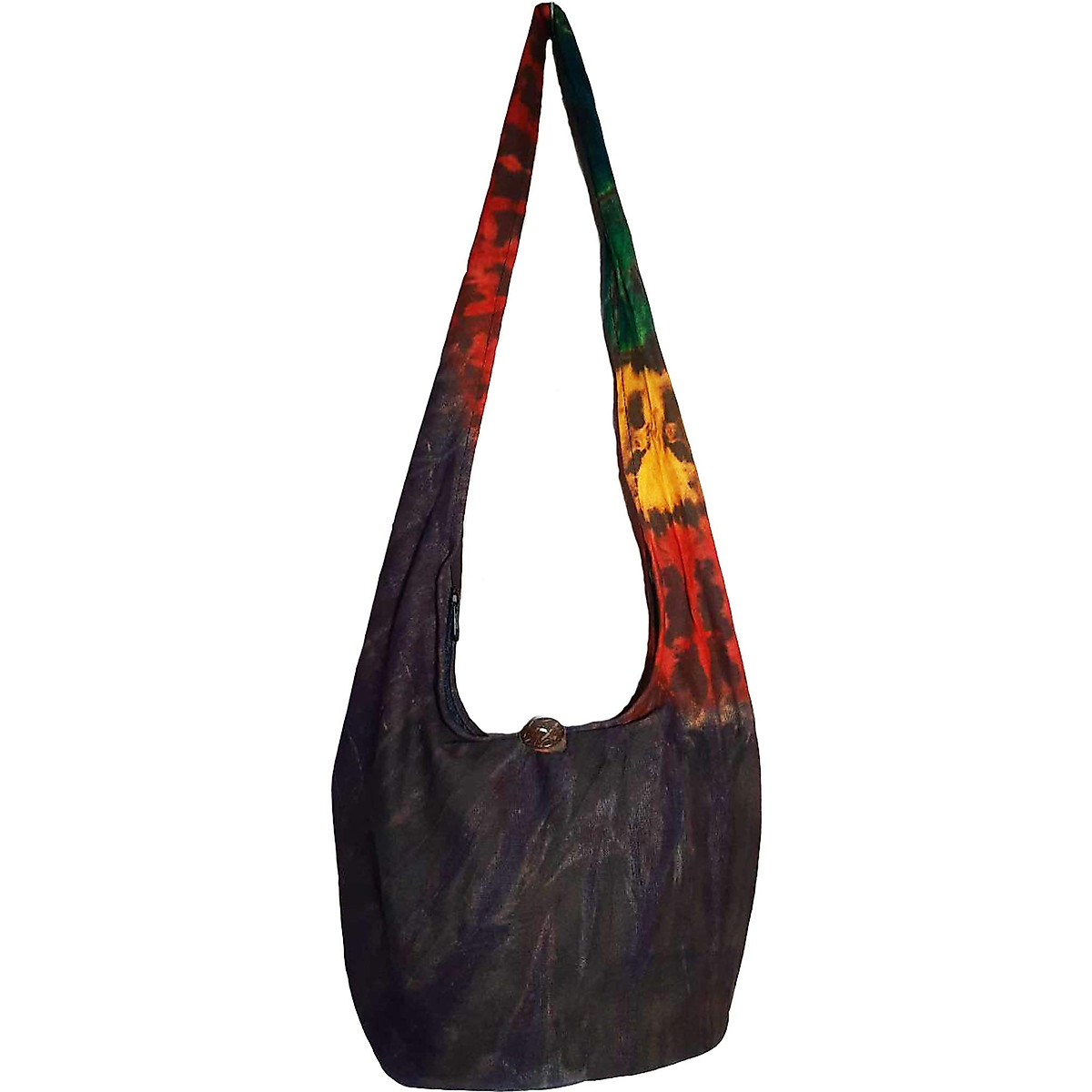 Lovely Creations Hippie Boho New Elephant Crossbody Bohemian Gypsy Sling Shoulder Bag Small Size (S White)