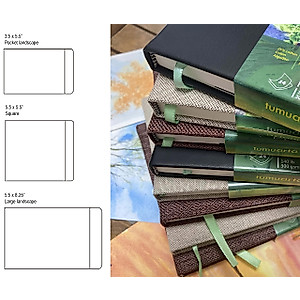 Square Watercolor Journal, 5.5x5.5”, 140 LB, 300 GSM, tumuarta Cotton Paper, Cold Press, 24 Sheets, 48 Pages, Watercolor Paper Notebooks for Use As Travel Sketchbooks and Mix Media Pad On The Go