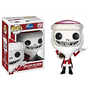 Funko POP Disney: The Nightmare Before Christmas - Santa Jack Skellington Pop! Vinyl Figure (Bundled with Compatible Pop Box Protector Case), Multicolor, 3.75 inches