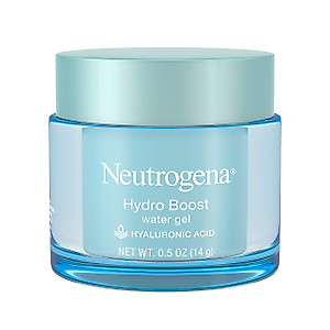 Neutrogena Hydro Boost Hyaluronic Acid Hydrating Water Face Gel Moisturizer for Dry Skin, Oil-Free, Non Comedogenic, Travel Size .5 oz