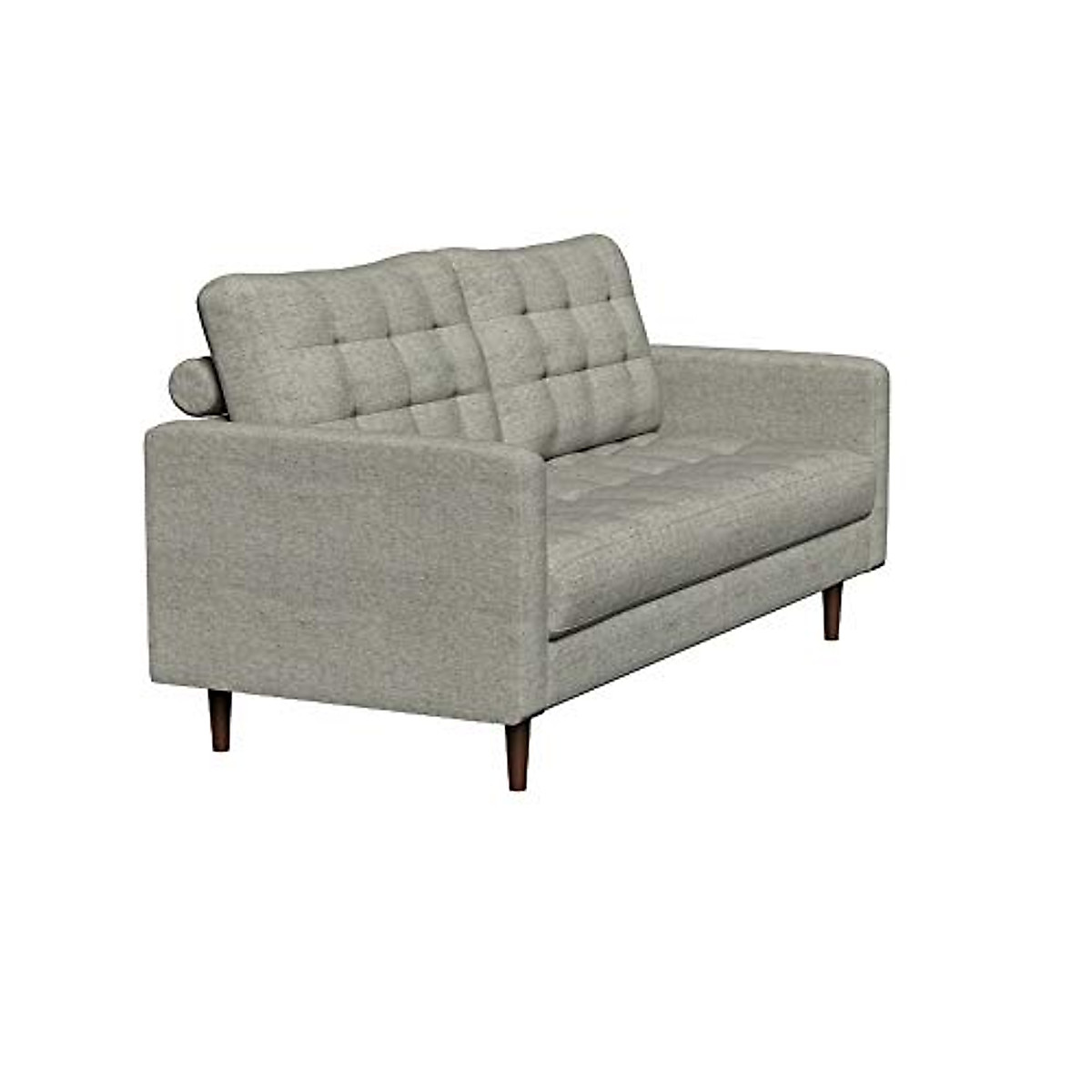 Amazon Brand – Rivet Cove Mid-Century Modern Tufted Apartment Sofa, 72"W, Light Grey