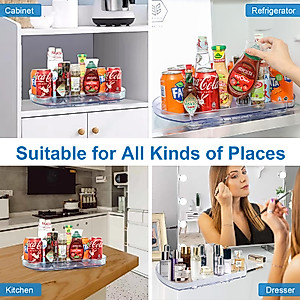 SAMTURUI Lazy Susan Turntable Organizer for Fridge, 360° Rotating, Lazy Susan Spice Storage for Cabinet, Refrigerator, Pantry, Kitchen, Table, Bathroom, Countertop