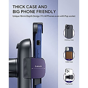 HHJ Phone Mount for Car [Super Stable & Easy] Upgraded Air Vent Clip Car Phone Holder Mount Fit for All Cell Phone with Thick Case Handsfree Car Mount for iPhone Automobile Cradles Universal