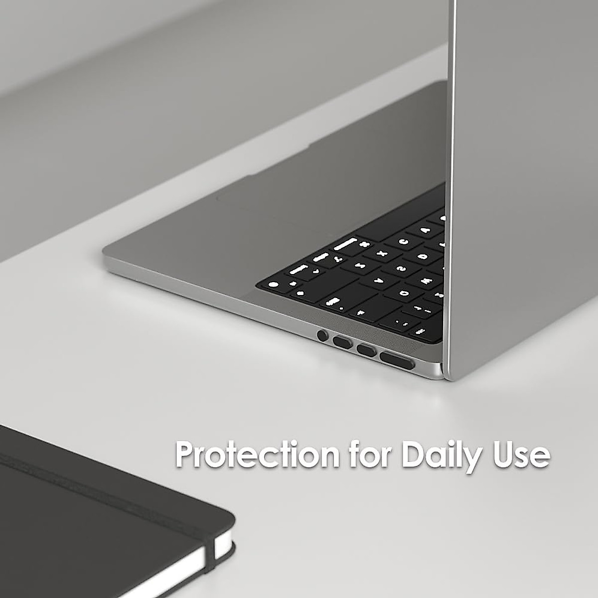 ProElife 7 Pcs Anti Dust Dirt Plug Cups Set for 2023-2021 MacBook Pro 14.2 inch 16.2 inch M3 M2 M1 Pro/Max (Model: A2779/A2442/A2780/A2485) Accessory Silicone Anti Dirt Protective Cover (Black)