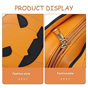 FENICAL Pumpkin Bag Crossbody Bag Halloween Pumpkin Messenger Bag Devil Shoulder Chain Bag Pumpkin Purse for Gothic BagHalloween Purse Women Girls (Brown)