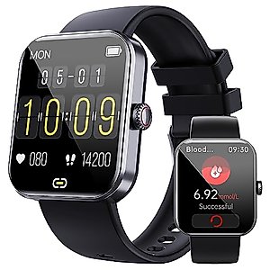 Blood Pressure Monitor Smart Watch, 2023 Smartwatch Fitness Tracker for Men Women, IP67 Waterproof, Heart Rate Sleep Monitor, 1.9 Inch Full Touch Screen, Blood Oxygen Pressure