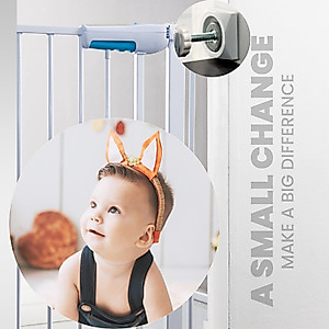 NINE BANANA 1st Nonslip Sturdy & Stylish Matte White Square Gate Wall Protector (4 Pack x 1Set) - Safety Wall Pads for Child Dogs Pet Gates, Doorways, Stairs, Gates with Door