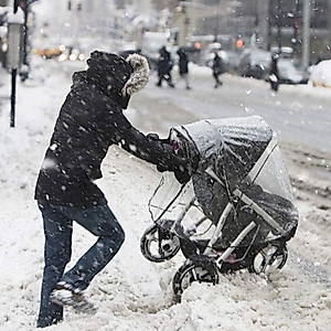 CLARA Universal Baby Stroller Rain Cover Baby Carriage Wind Shield Waterproof Covers(Transparent)