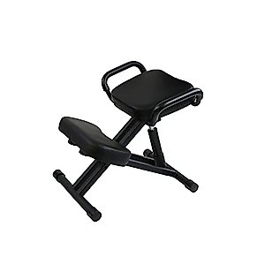 Master Massage Multifunctional Ergonomic Kneeling Posture Chair, Adjustable Angle Stool for Home Office, Black