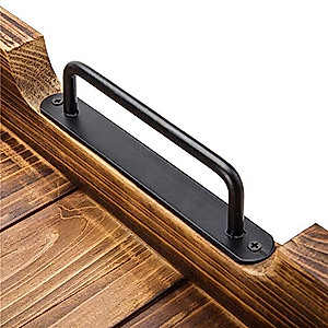 Farmhouse Decor Serving Tray Tv Tray Decorative Tray wood tray - Wooden Serving tray for breakfast, your bed, coffee table tray, rustic kitchen decor, farmhouse decor handles for easy carrying (brown)