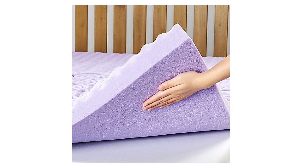 Mellow 3-Inch Lavender Memory Foam Topper - Queen Size