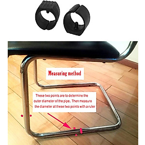 Open Foot pad Furniture Pipe Foot Bayonet pad Anti-Skid Rubber Plastic Open Bayonet Rubber Round Pipe Foot pad (10, ID:1.26 inch（32MM)