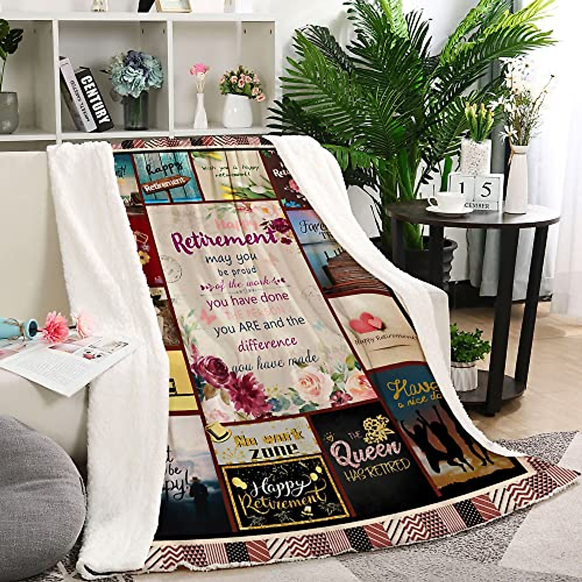 Retirement Gifts for Women Men 2022 Throw Blanket ,Retirement Appreciation Gifts for Boss Coworkers,Retire Party Gifts for Friends,Grandma,Teachers,Nurses Soft Throw Blankets (RETIRED,50"x 60")