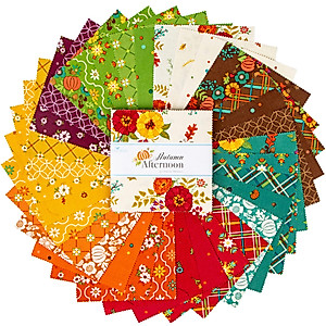 Heather Peterson Autumn Afternoon 5" Stacker 42 5-inch Squares Charm Pack Riley Blake 5-14870-42