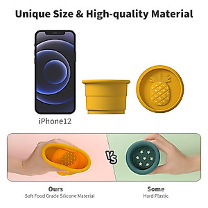 TYRY.HU Soft Silicone Stacking Cups Toy, 5 PCS Montessori Toys for 10+ Months Toddlers, Building Toys Nesting Cups Toys for Educational Develop Learning, Bathing Toy with Fruit Pattern, Colorful