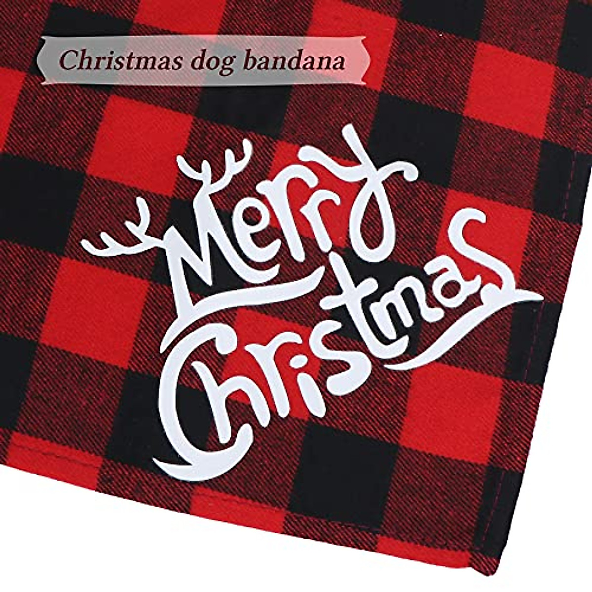 STMK Holiday Plaid Dog Bandanas, 4 Pack Halloween Thanksgiving Day Christmas Dog Bandana for Halloween Thanksgiving Day Christmas Dog Puppy Costume Decorations (Holiday Style)