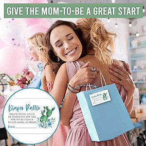 25 Baby Shower Diaper Raffle Tickets For Baby Shower Boy - Cactus Baby Shower Games For Boys, Diaper Raffle Cards, Baby Raffle Tickets, Baby Shower Invitation Inserts, Baby Shower Ideas