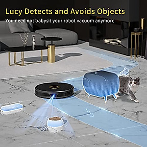 Trifo Robot Vacuum Cleaner, Robot Cleaner 3000Pa, Objects Avoidance, Visual SLAM Navigation, 1080P Camera Home Surveillance, AI Mapping, Self-Charging, WiFi 5GHz, Robotic Vacuums Work with Alexa